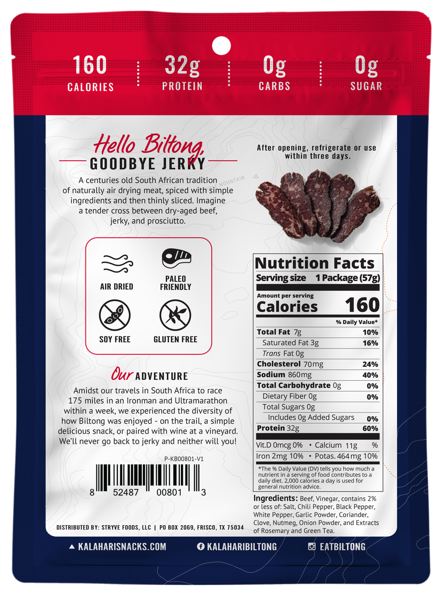 Biltong Spicy Variety 3-Pack | Kalahari Snacks
